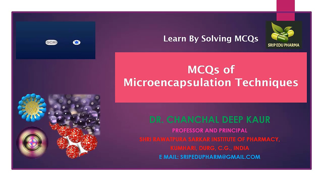 Microencapsulation Techniques MCQs#saiedupharmaa #ndds #crdds - YouTube