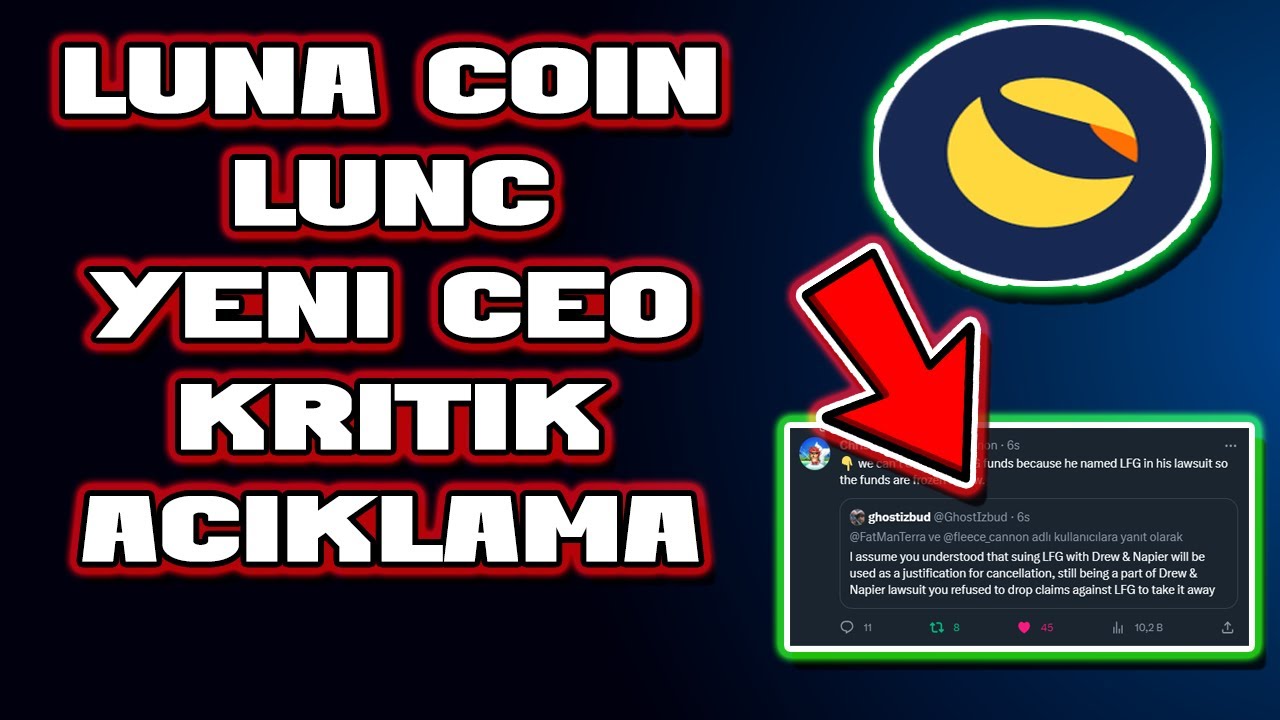 LUNA COİN LUNC YENİ CEO ÖNEMLİ ACIKLAMA --- FON DAĞITIMI 🚨🚨 #lunc #luna ...