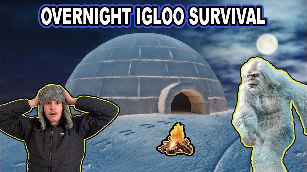 OVERNIGHT IGLOO SURVIVAL CHALLENGE! (STRANGE CREATURE) - YouTube