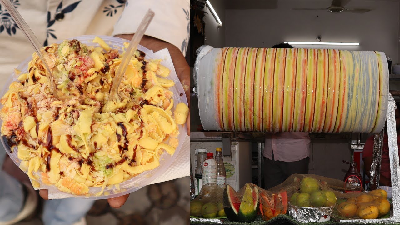Roller Coaster Natural Fruit Ice Cream | Amazing Indian Street Food ...