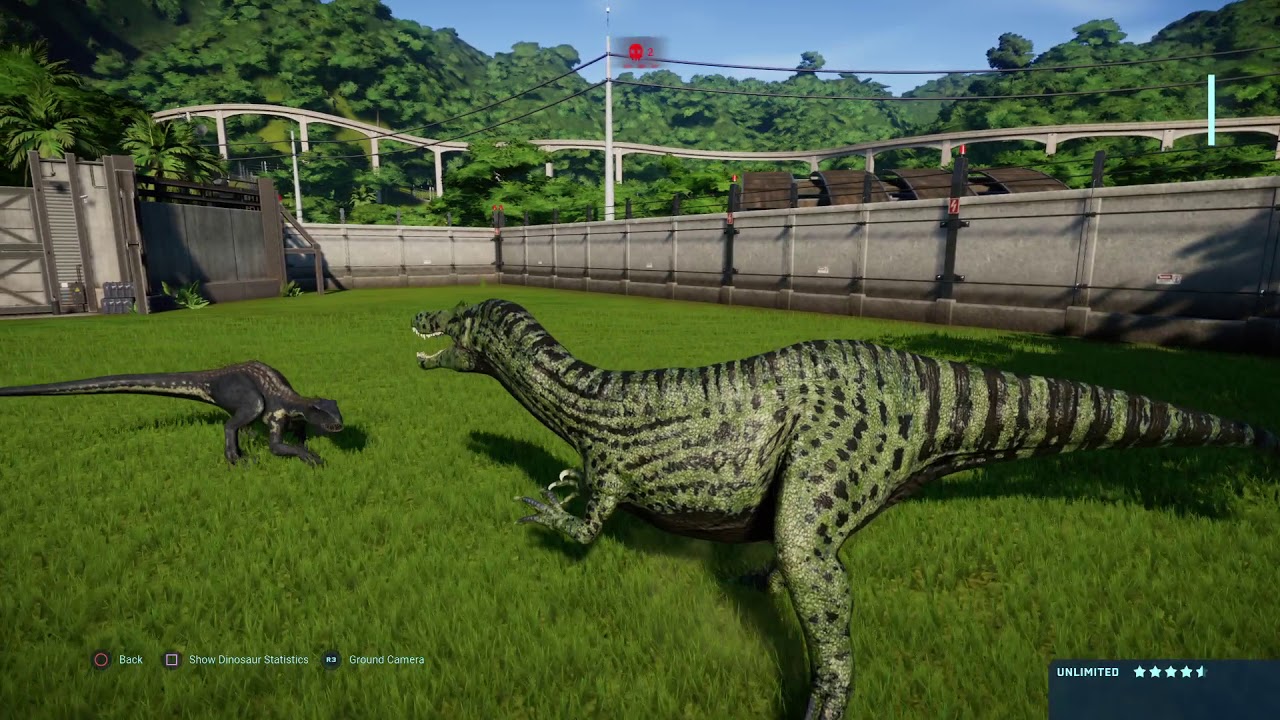 Jurassic World Evolution: Suchiomimus vs Indoraptor (Base Genome) - YouTube