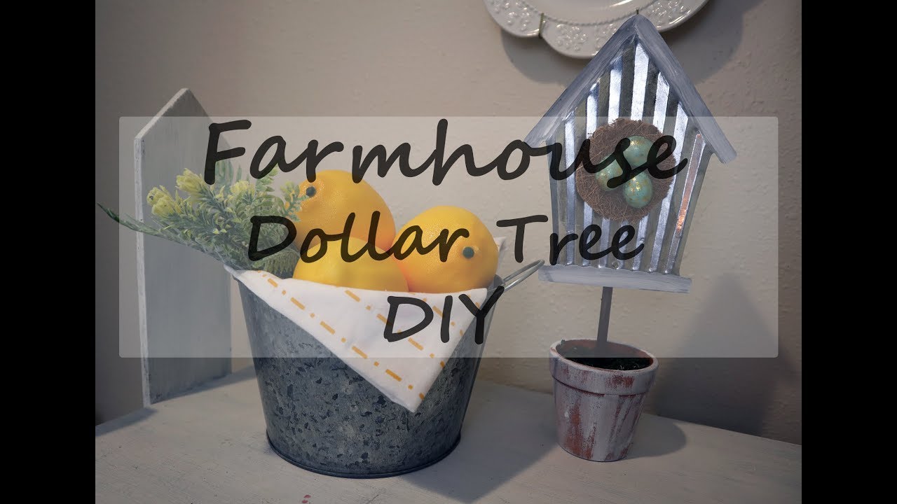 DOLLAR TREE DIY // FARMHOUSE DECOR // - YouTube