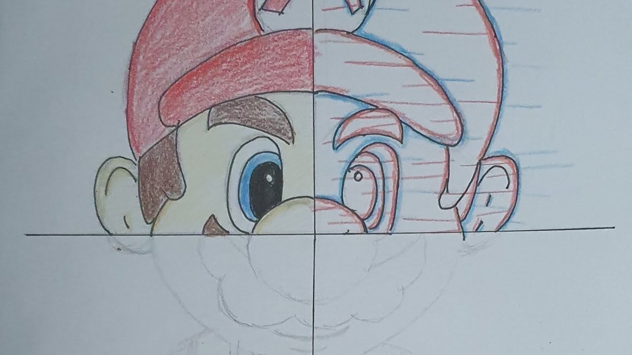 Drawing Mario in different styles (Glitch effect) pt2 - YouTube