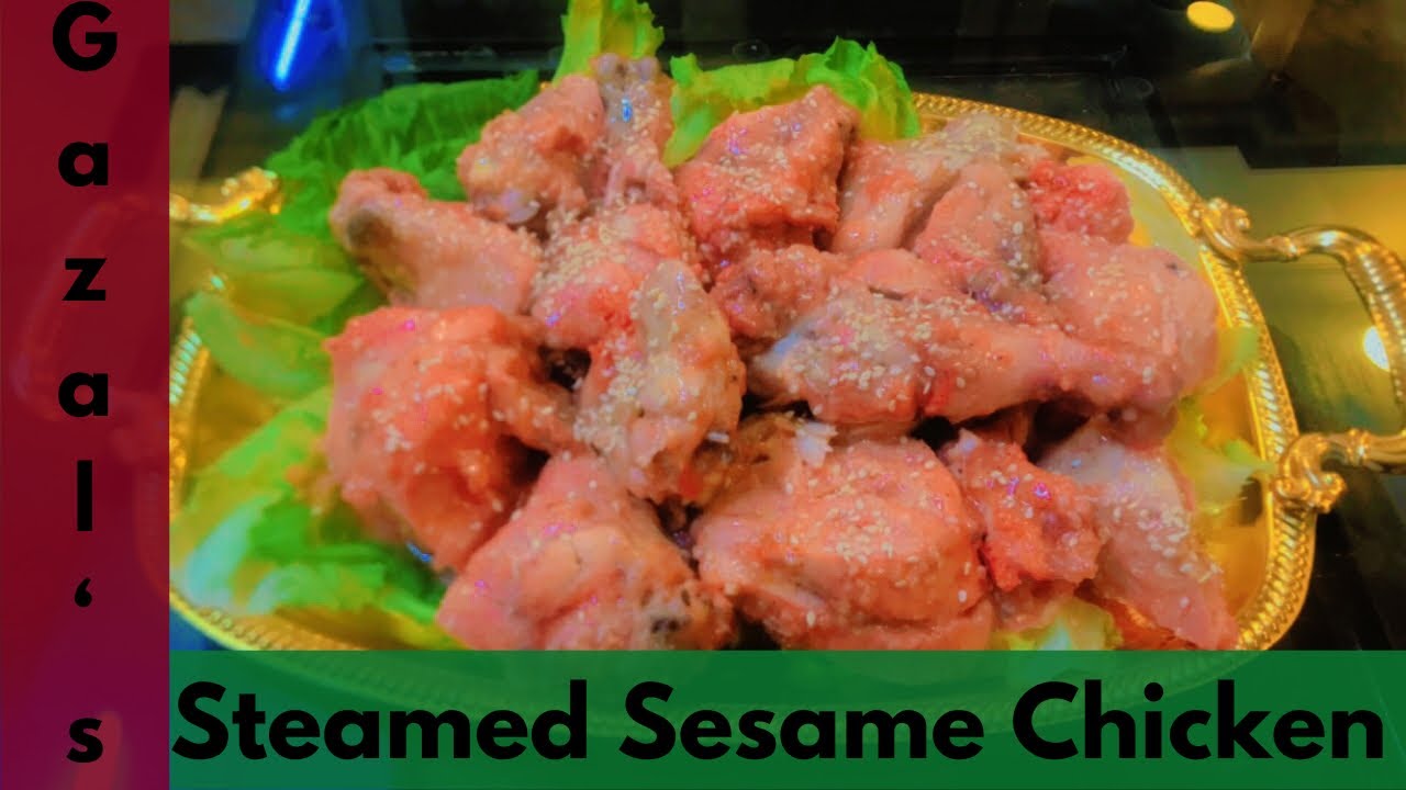 Steamed Seasame Chicken ~Chicken Pieces~ recipe by Ghazal's Kitchen 😋 ...