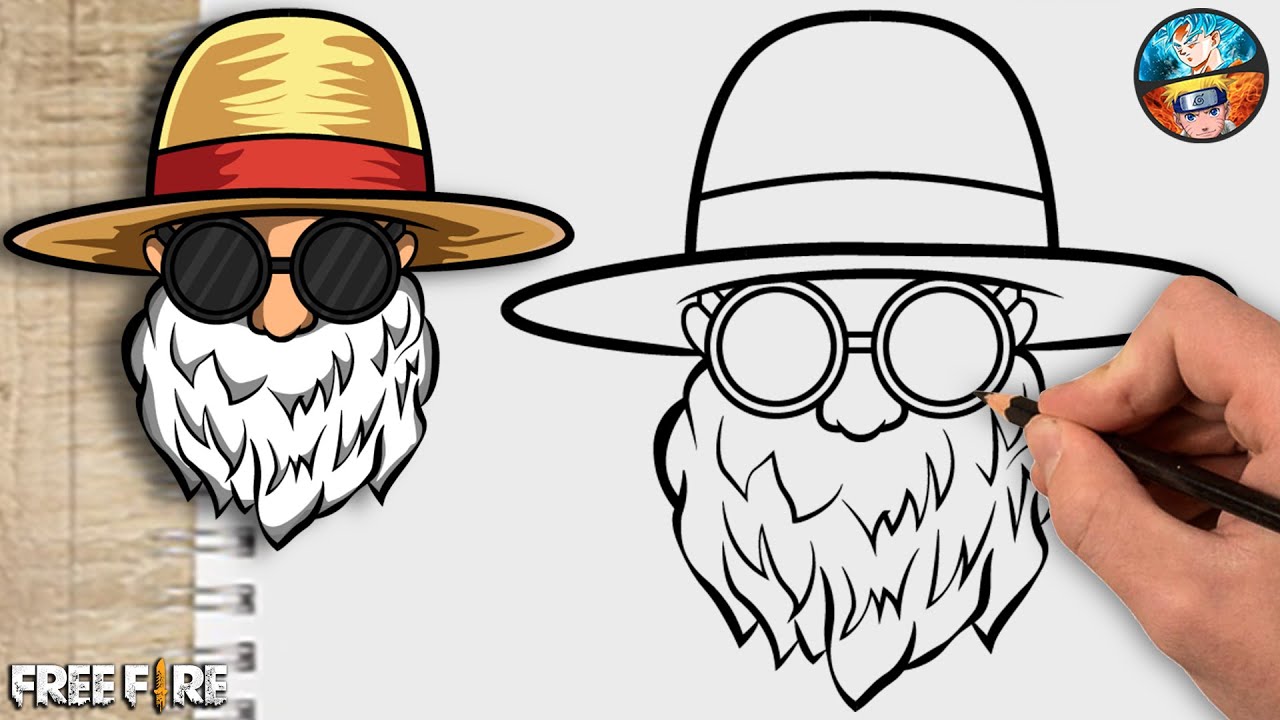 COMO DESENHAR FREE FIRE FF SKIN COM A BARBA DO VELHO - DESENHANDO FREE ...