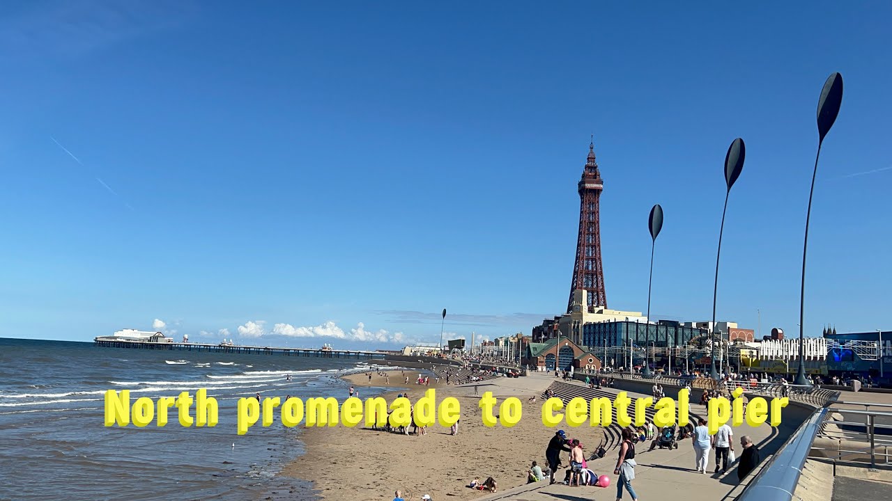 North promenade walk along to central pier - YouTube