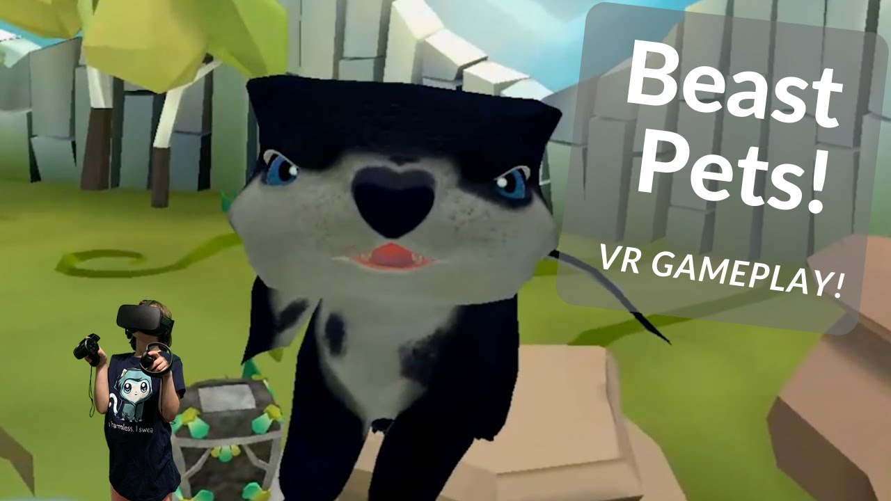 VR Kid playing new VR Game! Beast Pets! - YouTube