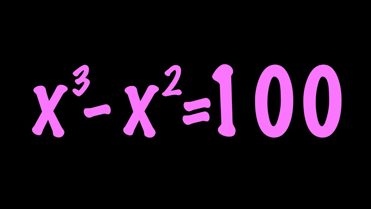 Math Olympiad Problem | Solving a Nice Cubic Equation For x | X^3-X^2 ...