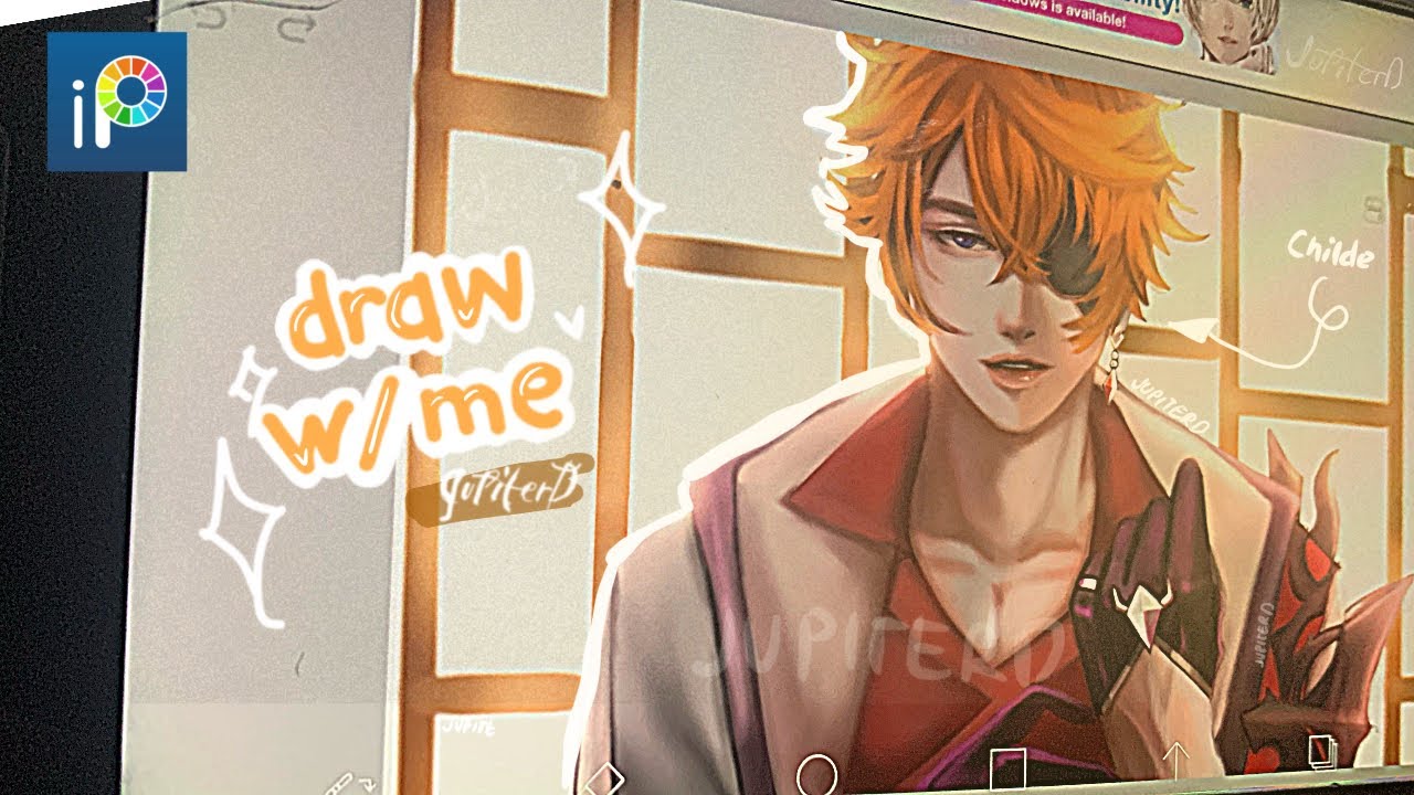 RENDERING PROCESS | Tartaglia (Childe) SpeedPaint — Genshin Impact Fanart by JuPiterD - YouTube