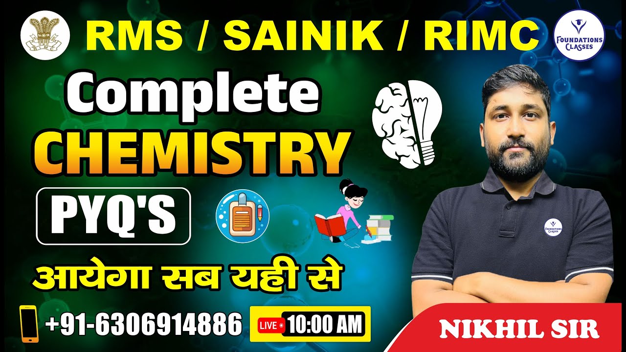COMPLETE CHEMISTRY PYQ | Science For Sainik School | RMS | RIMC ...
