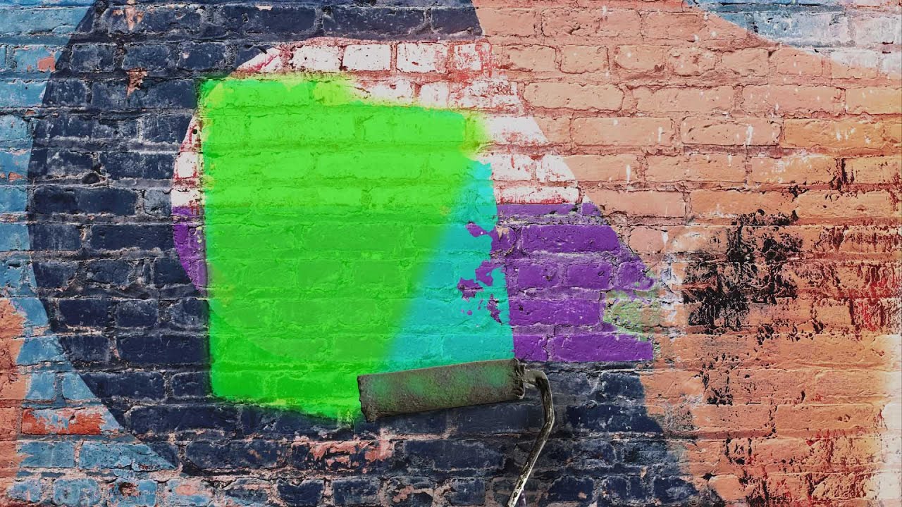 Green Screen Paint Brush Effect On Wall | Paint Brush Stroke Ink Stock ...