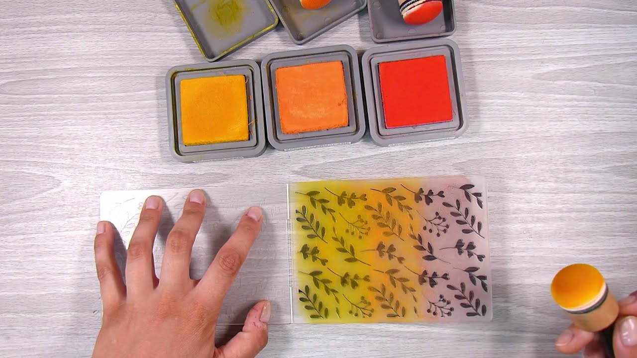 Ink Blending ON Embossing Folders - YouTube