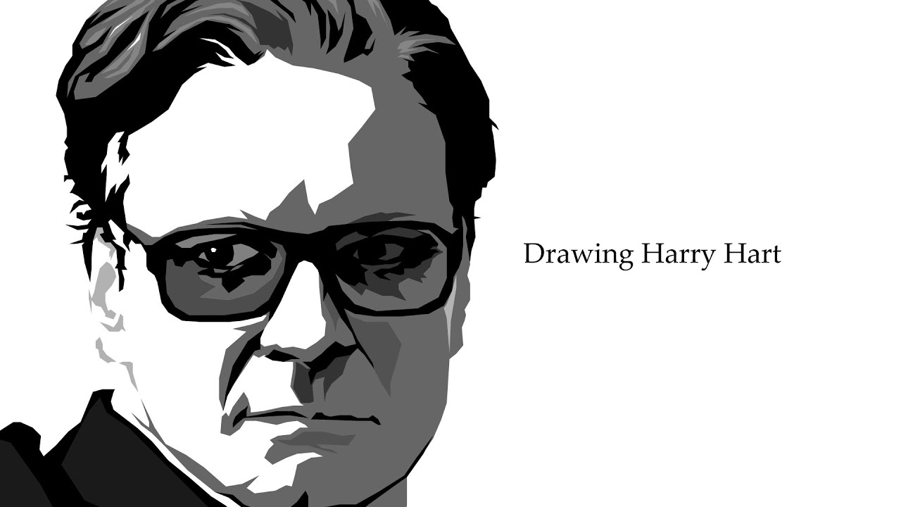 Drawing harry in kingsman - YouTube