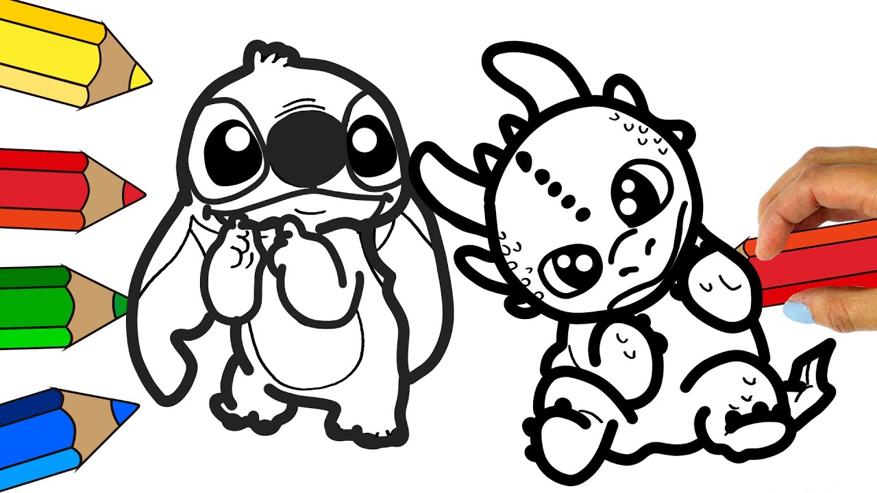 Coloring Stitch and Toothless Together Is So Fun! How to Draw Stitch vs ...