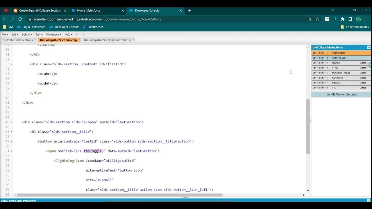 Create Expand-Collapse Sections (Collapsible Sections) using Aura-Apex #inSalesforce - YouTube