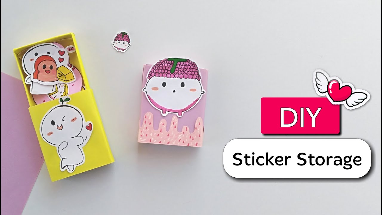 How to Make Your Own Stickers Box / DIY paper Stickerb/Stickers / DIY ...