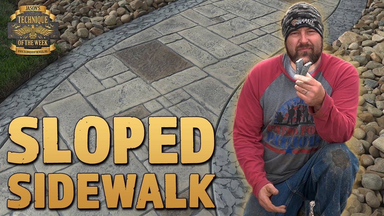 Easy Sloped Sidewalk! - YouTube
