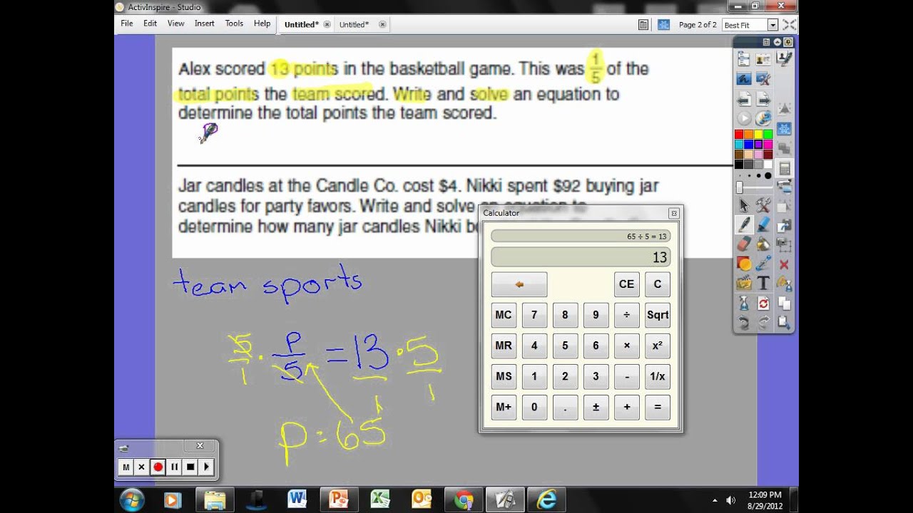 Translating and Solving Equations - YouTube