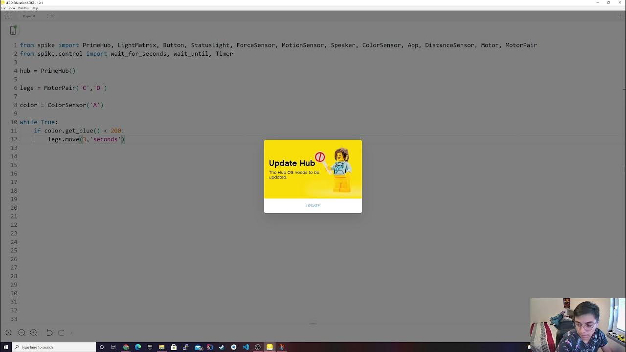 Programming SPIKE Prime Color Sensor using Python - YouTube