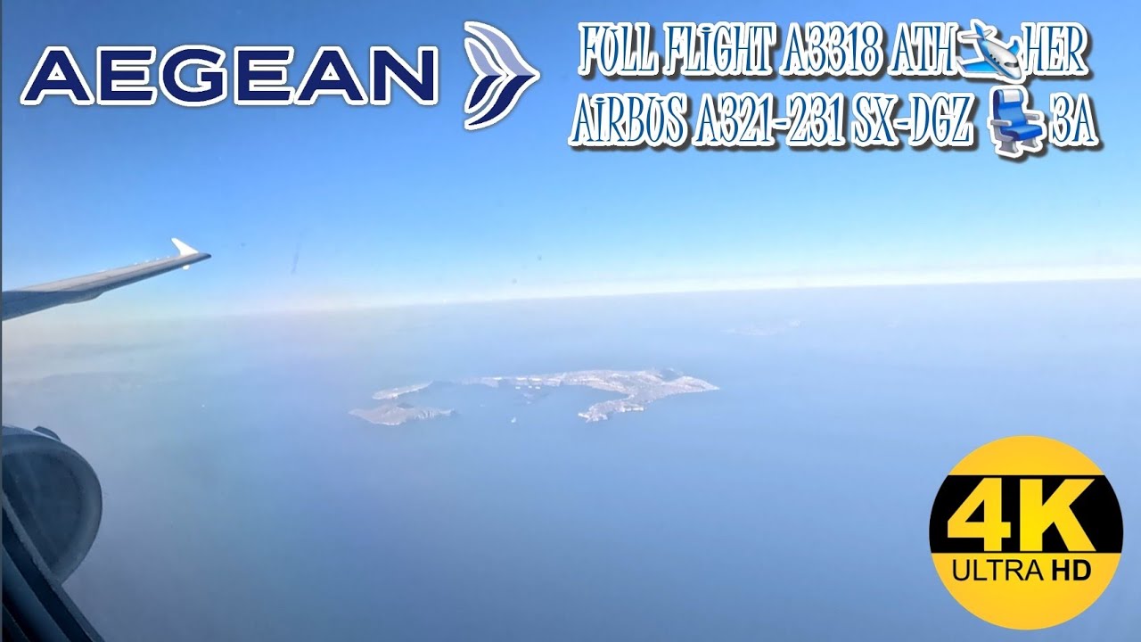 Aegean Airlines Airbus A321 Full Flight A3318 Athens - Heraklion - YouTube