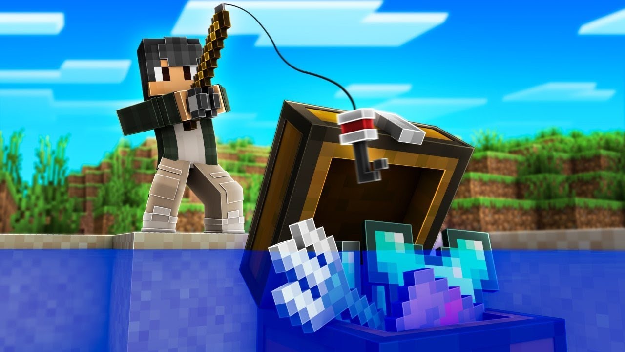 Minecraft Fishing = OP - YouTube