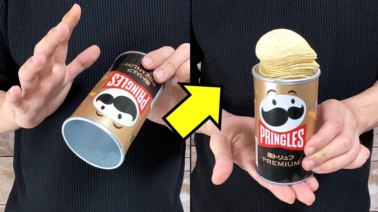 【簡単マジック種明かし】ポテトチップスの出現！| Appearing Potato Chips Magic Tricks Tutorial! - YouTube