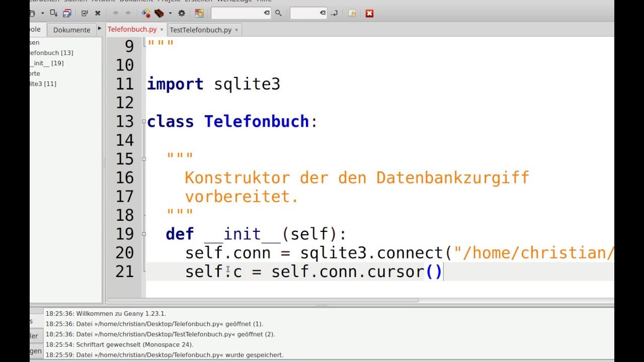 Wir bauen ein Telefonbuch --- Datenbankprogrammierung -- Python #1 - YouTube
