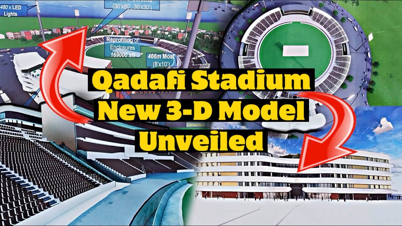 Qadafi Stadium up gradation for champions trophy || Video recorded on ...