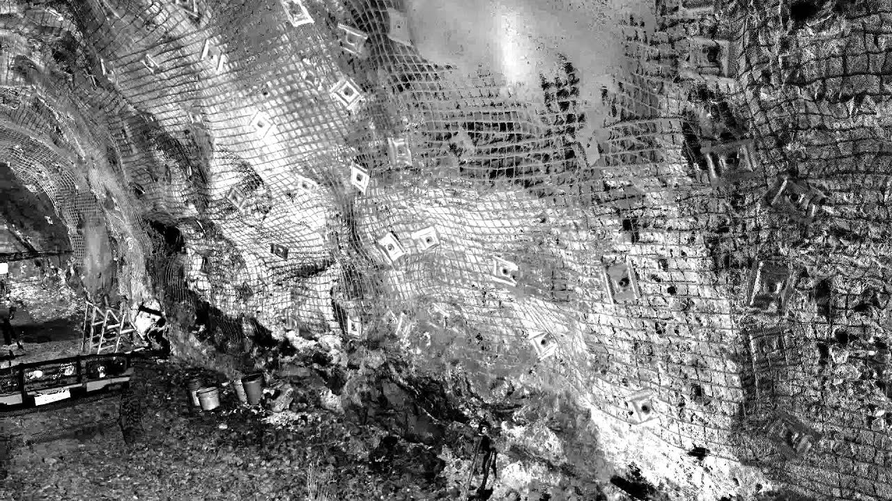 Underground mine in High Def Laser scan data - YouTube