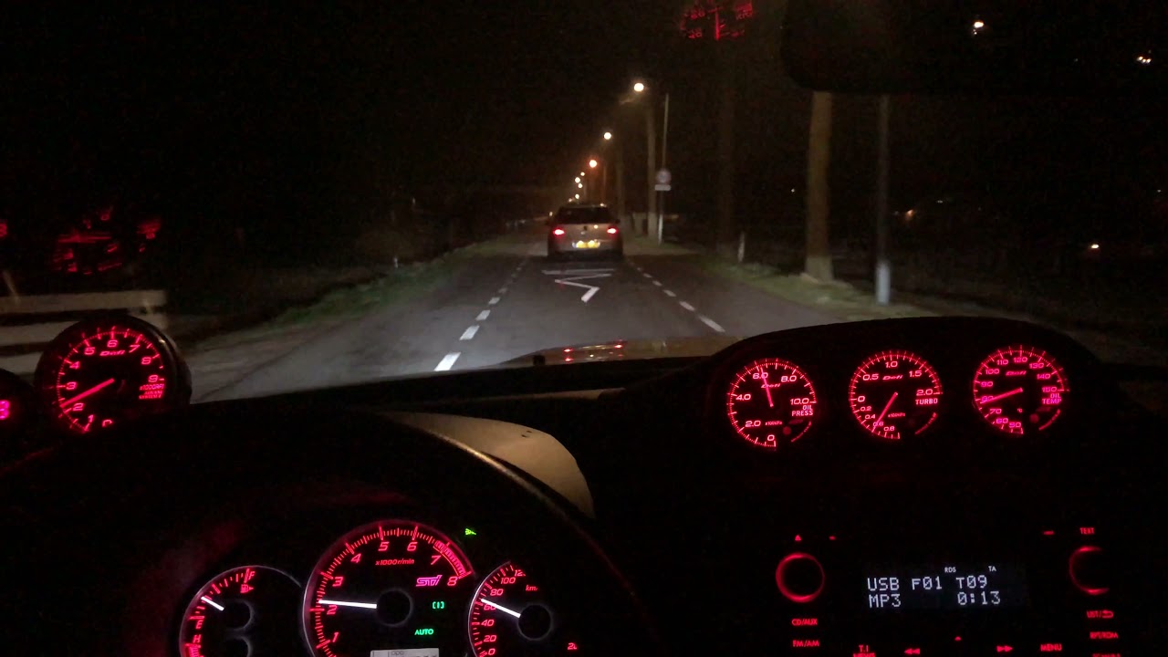 Subaru WRX STi night driving #subaru #jdm #turbo #impreza # ...