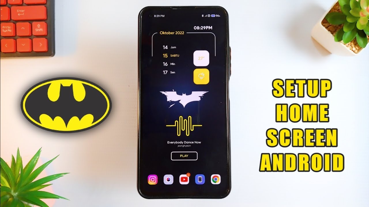 SETUP HOME SCREEN ANDROID - Edisi Batman - YouTube