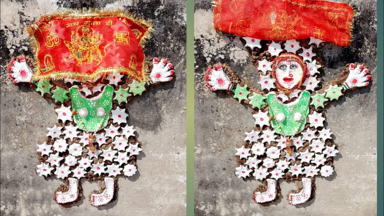 Sanji Mata Decoration | Navratri Craft Ideas | Sanjhi Mata Puja Special ...