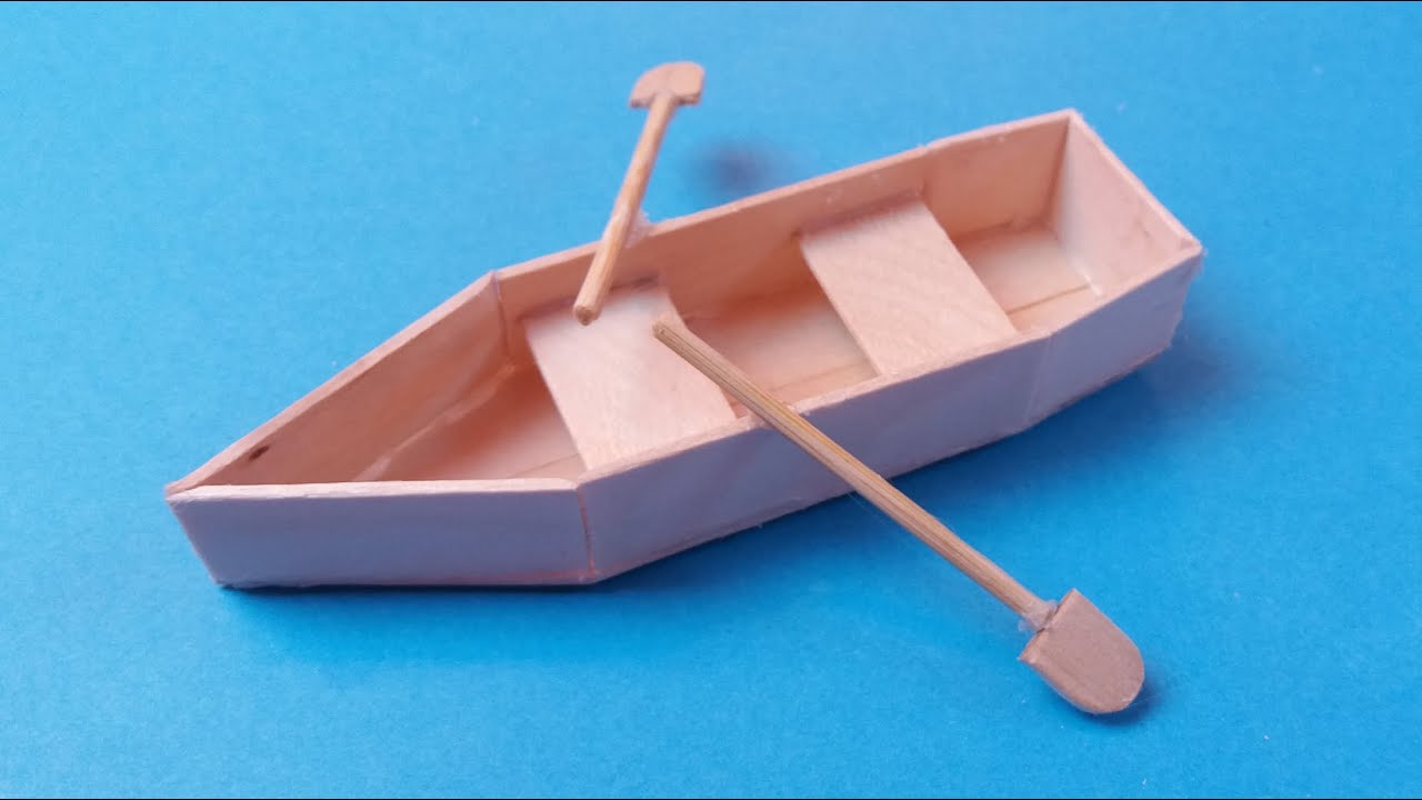 How to make popsicle stick boat. easy ice cream stick boat making - YouTube
