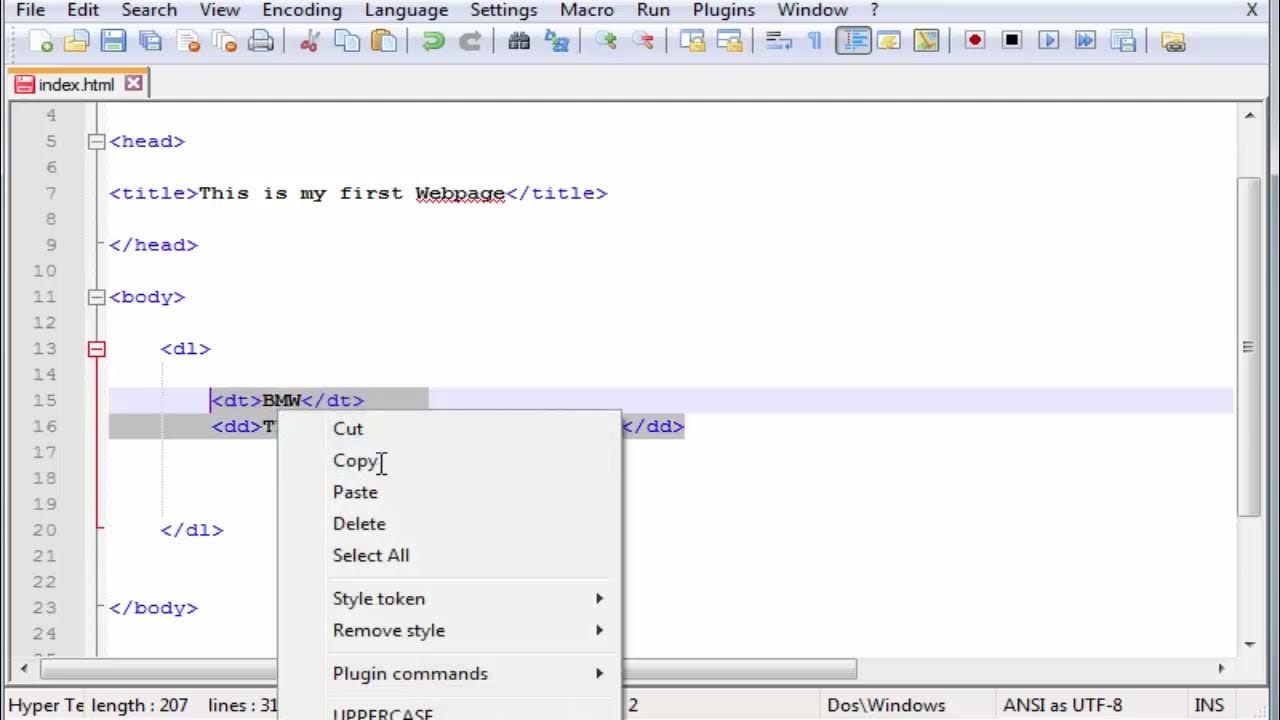 HTML5 CSS3 - Lesson 5: Lists - YouTube