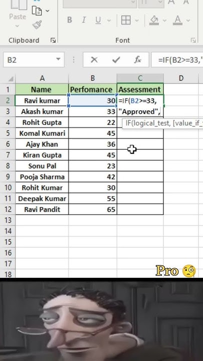 Excel Tips Approved and Failed Formula In Excel #excel #shorts - YouTube