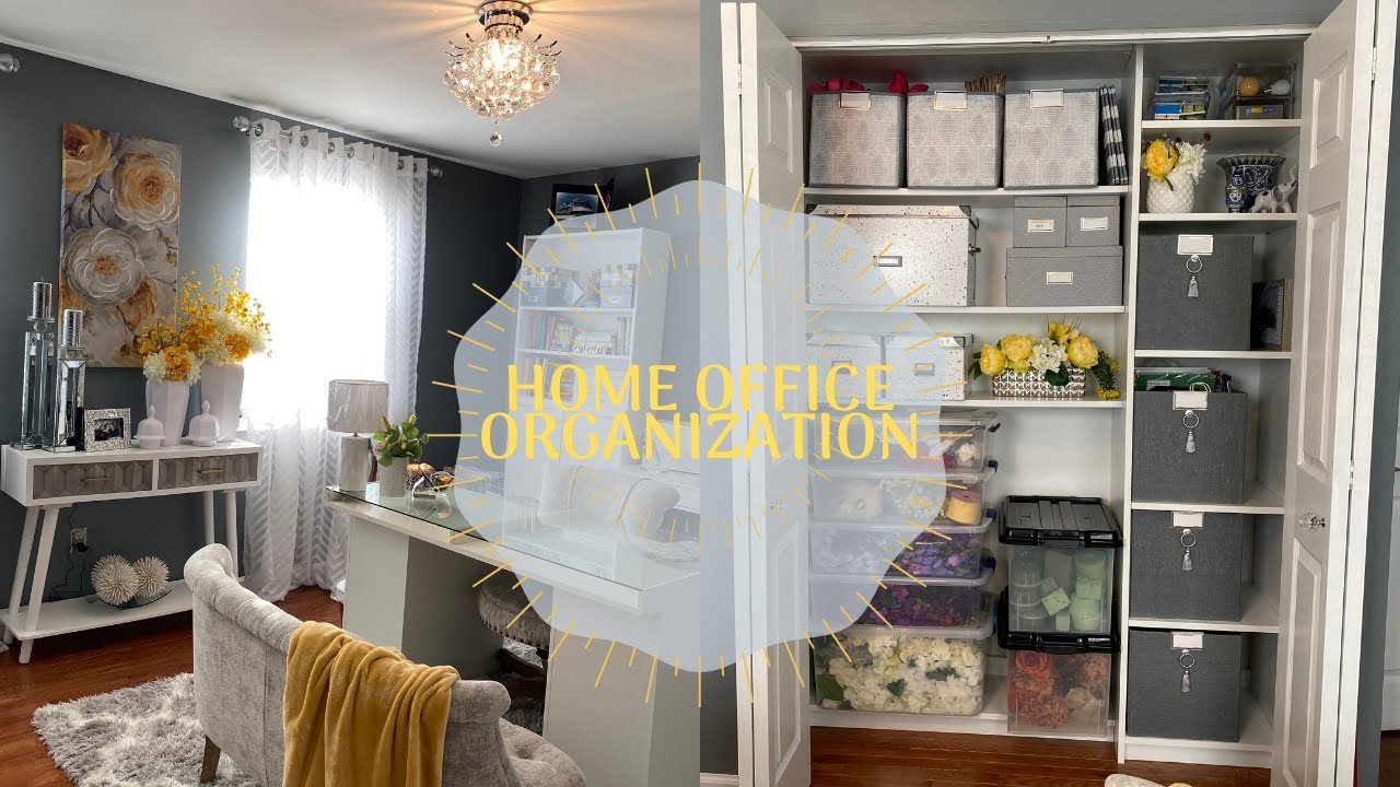 SPRING HOME OFFICE ORGANIZATION!!! - YouTube