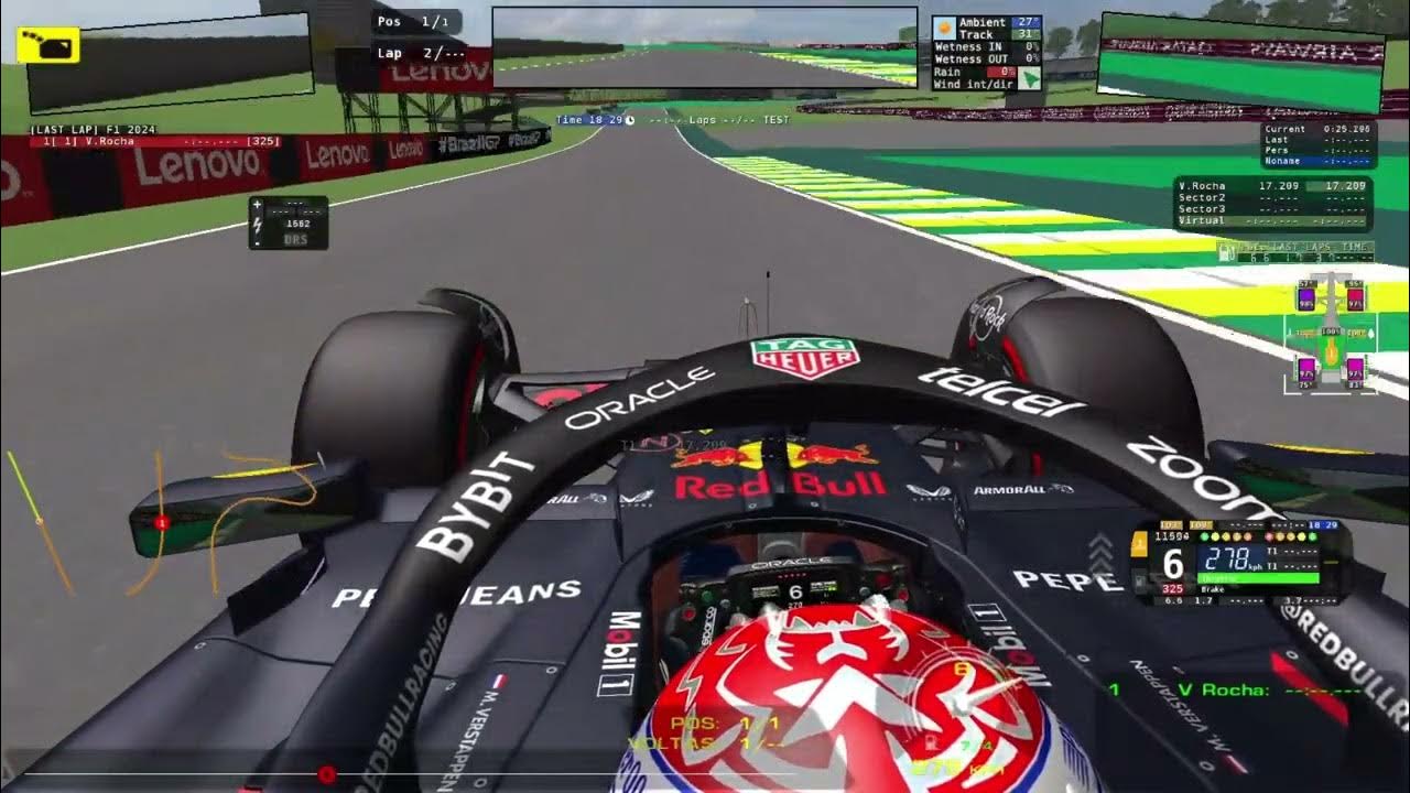 Rfactor - F1 2024 max verstappen Hot lap Brazil - YouTube
