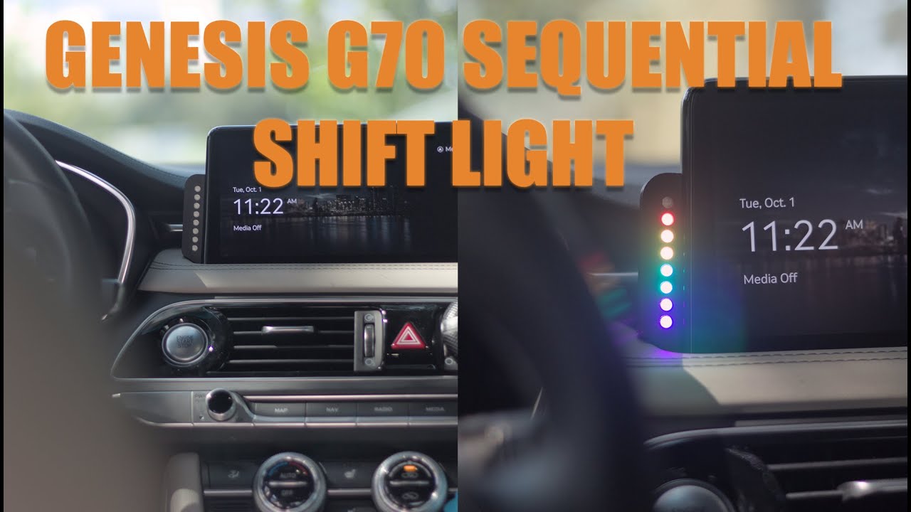 Genesis G70 Sequential Shift Light Installation - YouTube