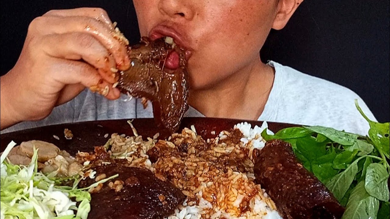 Delicious tendered cooked beef Skin with axone and pork fats ...