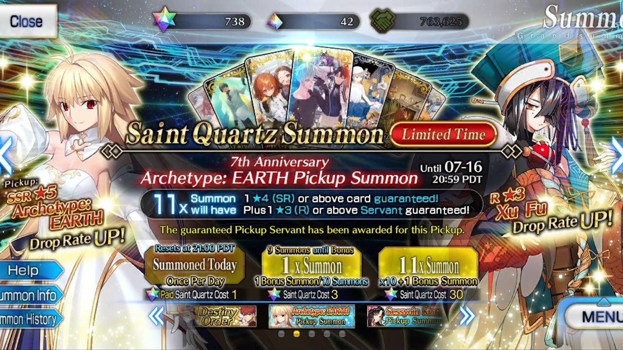 Fate Go NA, 7th Aniversario, Summons Arcueid MoonCancer SSR 5 - YouTube