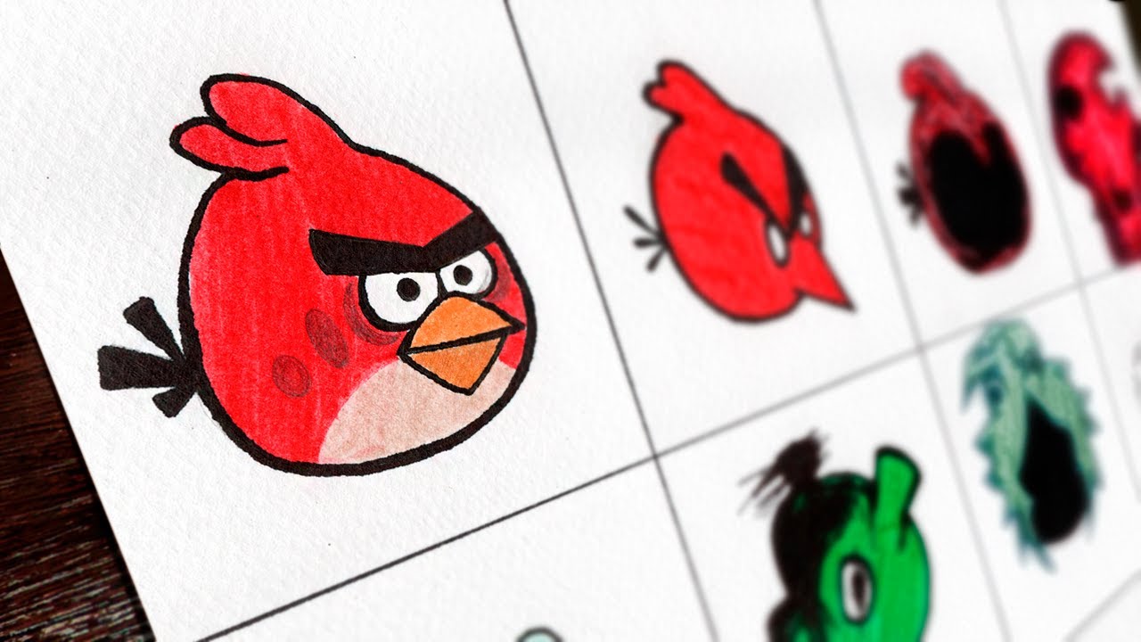 Drawing All Variations Angry Birds Musta Parvi [Friday Night Funkin ...