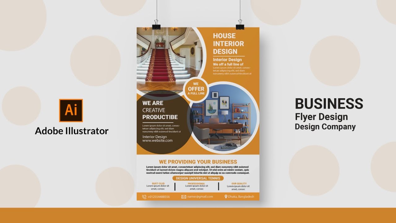 How to make Creative Business Flyer Design in Adobe Illustrator ...