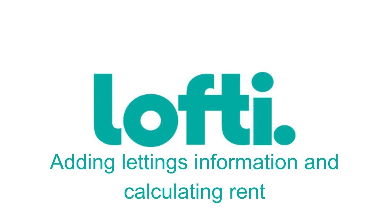 Adding lettings information and calculating rent - YouTube