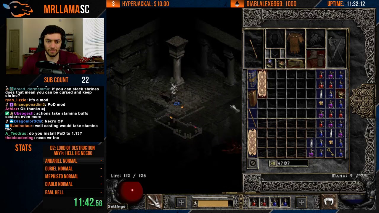POD (Path of Diablo) - FIRST SPEEDRUN TEST (ANY% HC NECRO) - YouTube
