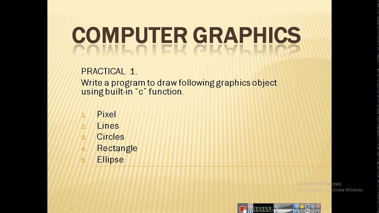 PRACTICAL 1 . COMPUTER GRAPHICS - YouTube