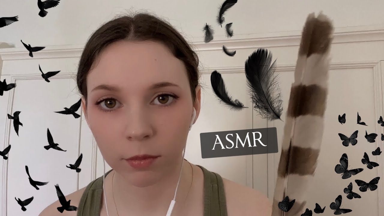 ASMR 🪶🪽 Feather Sounds & Visual Triggers ┊ No Talking, Heartbeat Sounds ...