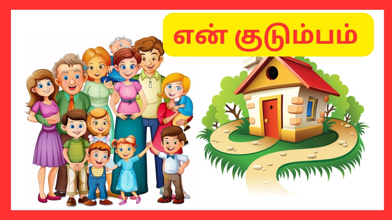 My Family|Amma appa words |Learn my family for kids and and children ...