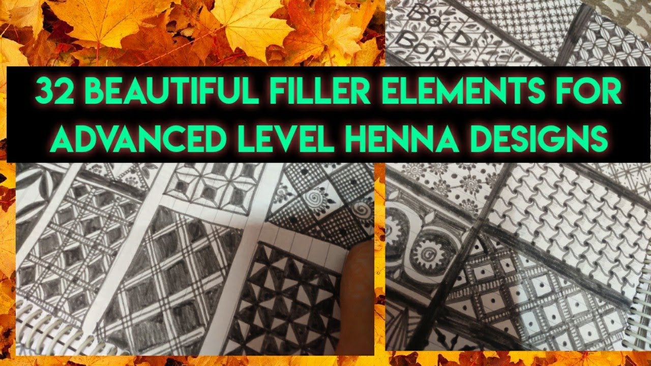 32 advanced filler elements to make beautiful #henna #designs for # ...