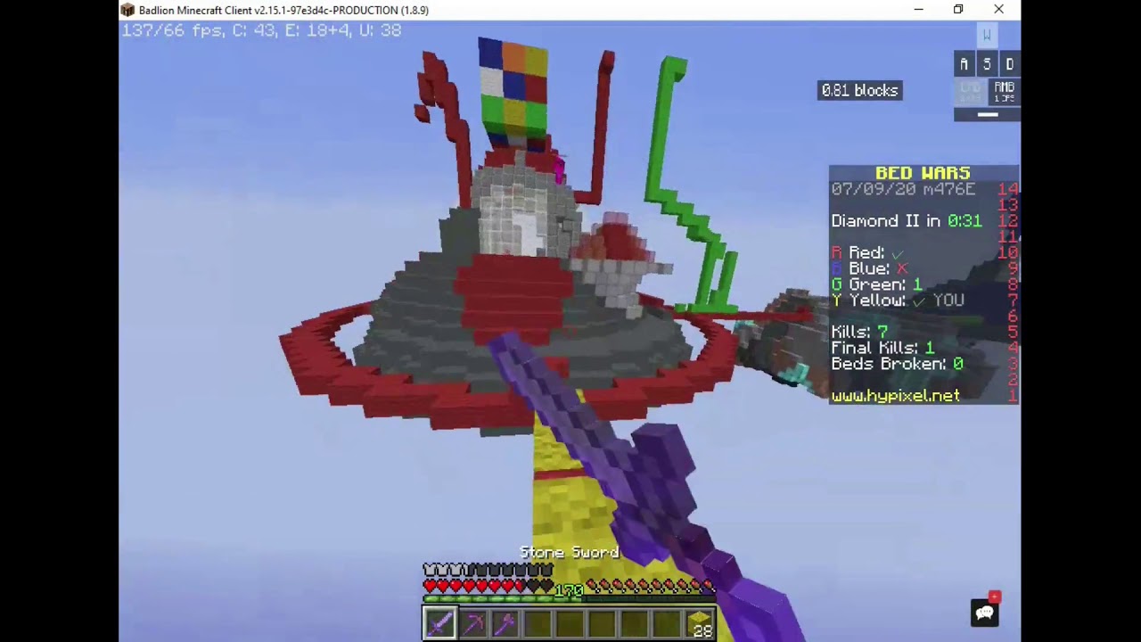 Minecraft Bedwars Highlights 2 - YouTube