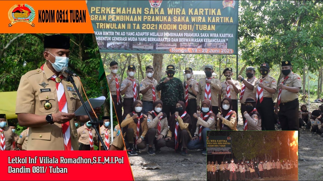Kodim 0811 Tuban,Kegiatan persami saka Wira Kartika pada pagi hari ...